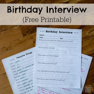 Birthday Interview Form - ResearchParent.com